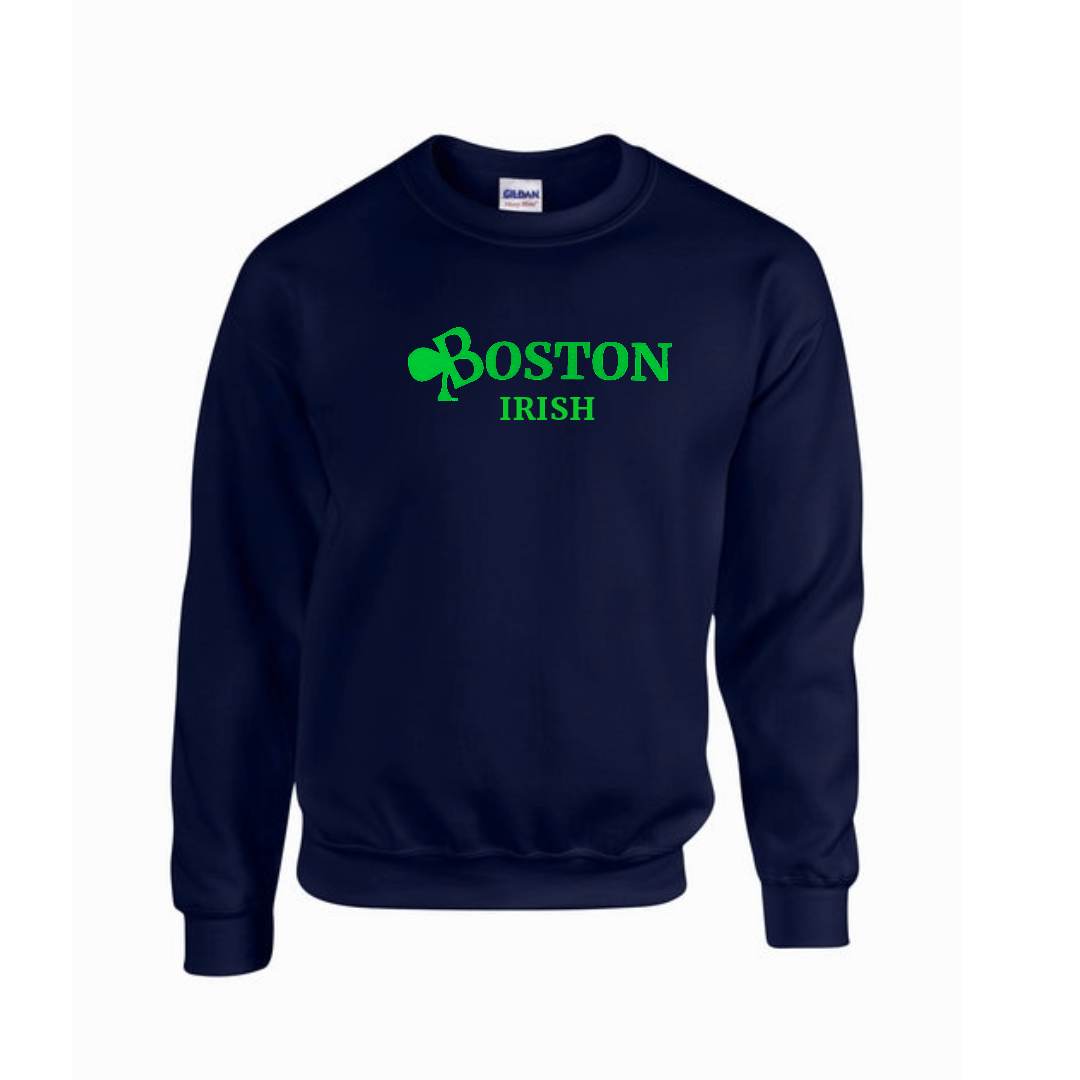 Navy Crewneck | Chest Logo – Boston Irish Apparel