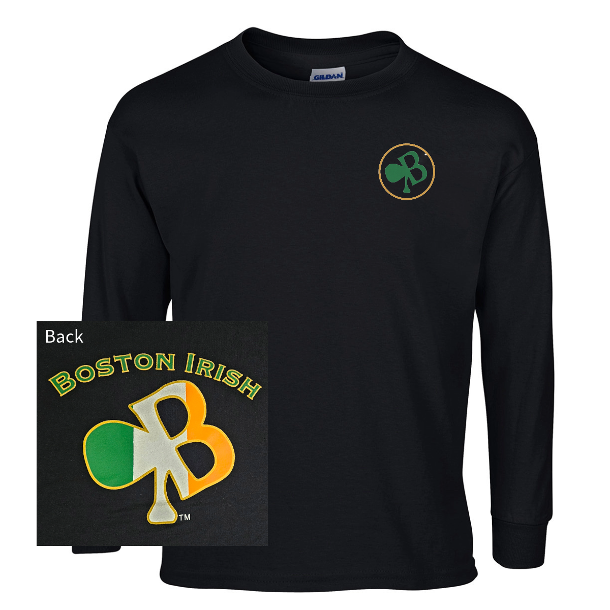 Black Long-Sleeve | Left Chest Logo | Multi-Color – Boston Irish Apparel