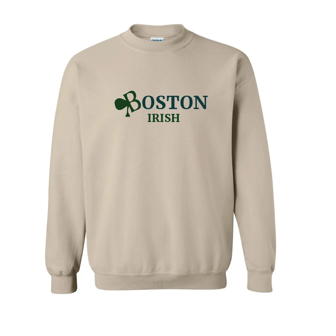 Sand Crewneck | Chest Logo – Boston Irish Apparel