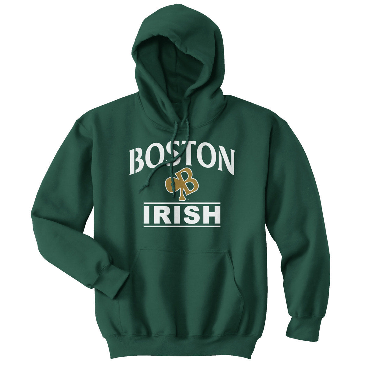 Forest Green Hood | Gold and White BI Logo – Boston Irish Apparel